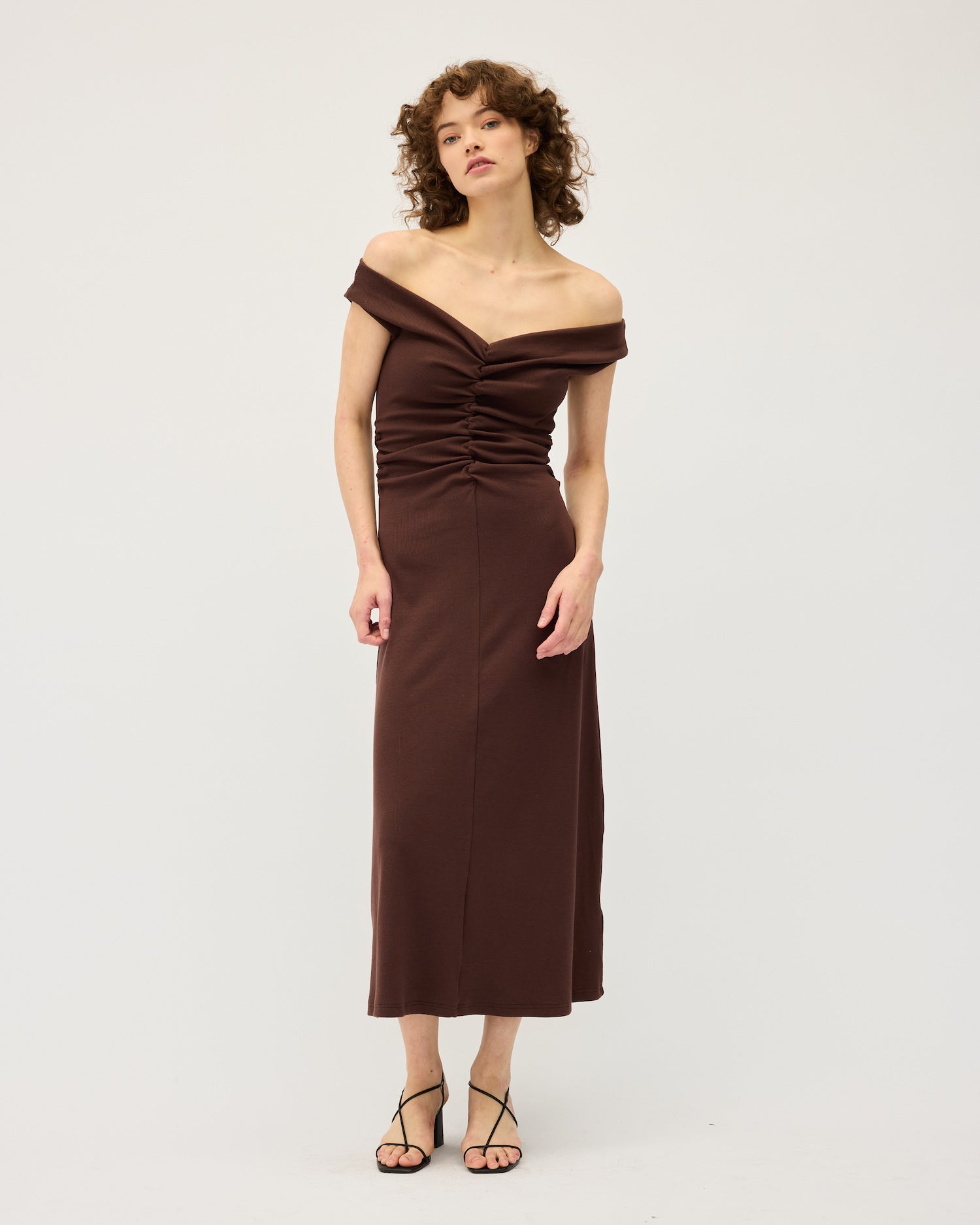 Niveah Dress | Chocolate Rib – Dominique Healy